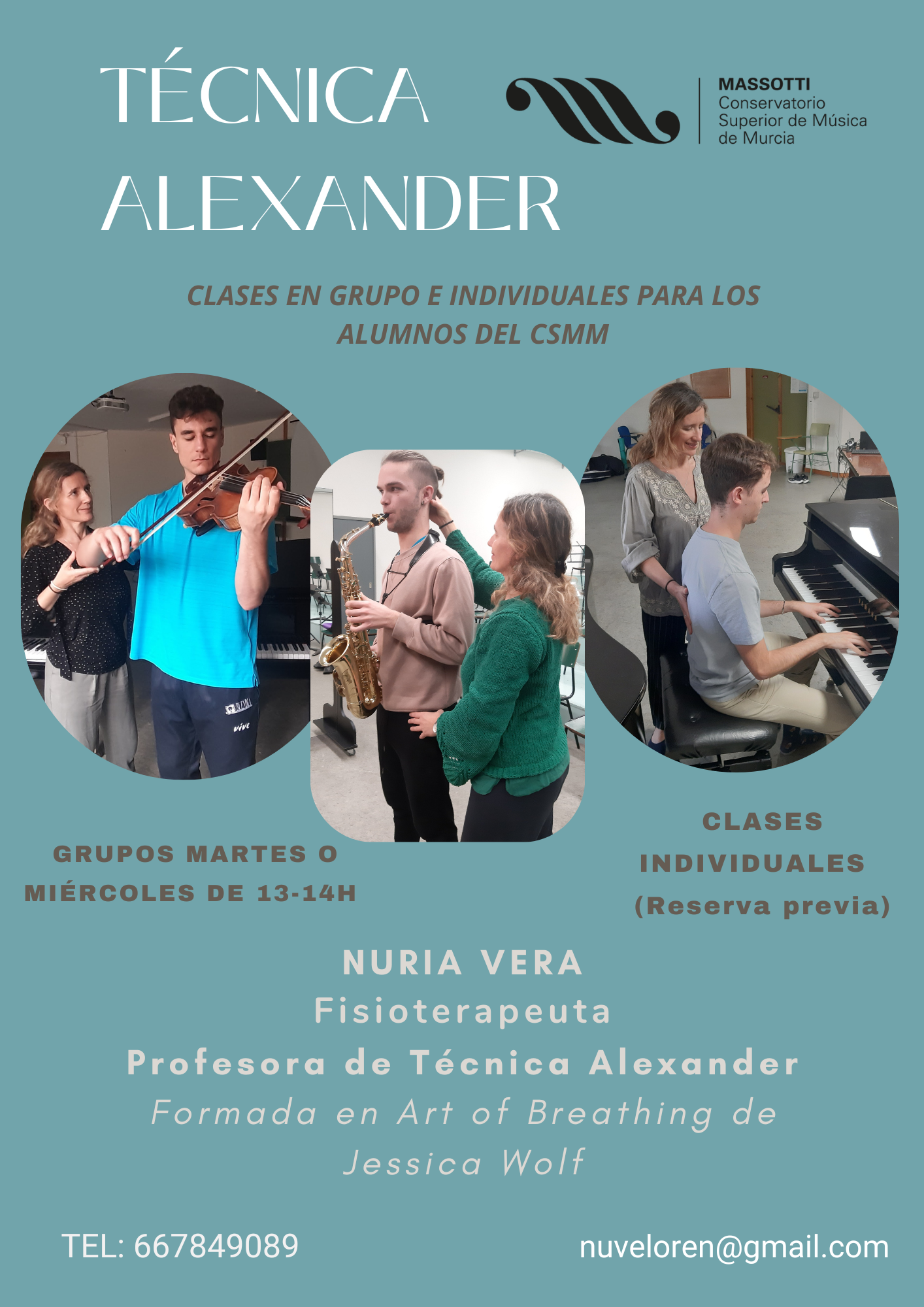taller Técnica Alexander – Conservatorio Superior de Música de Murcia